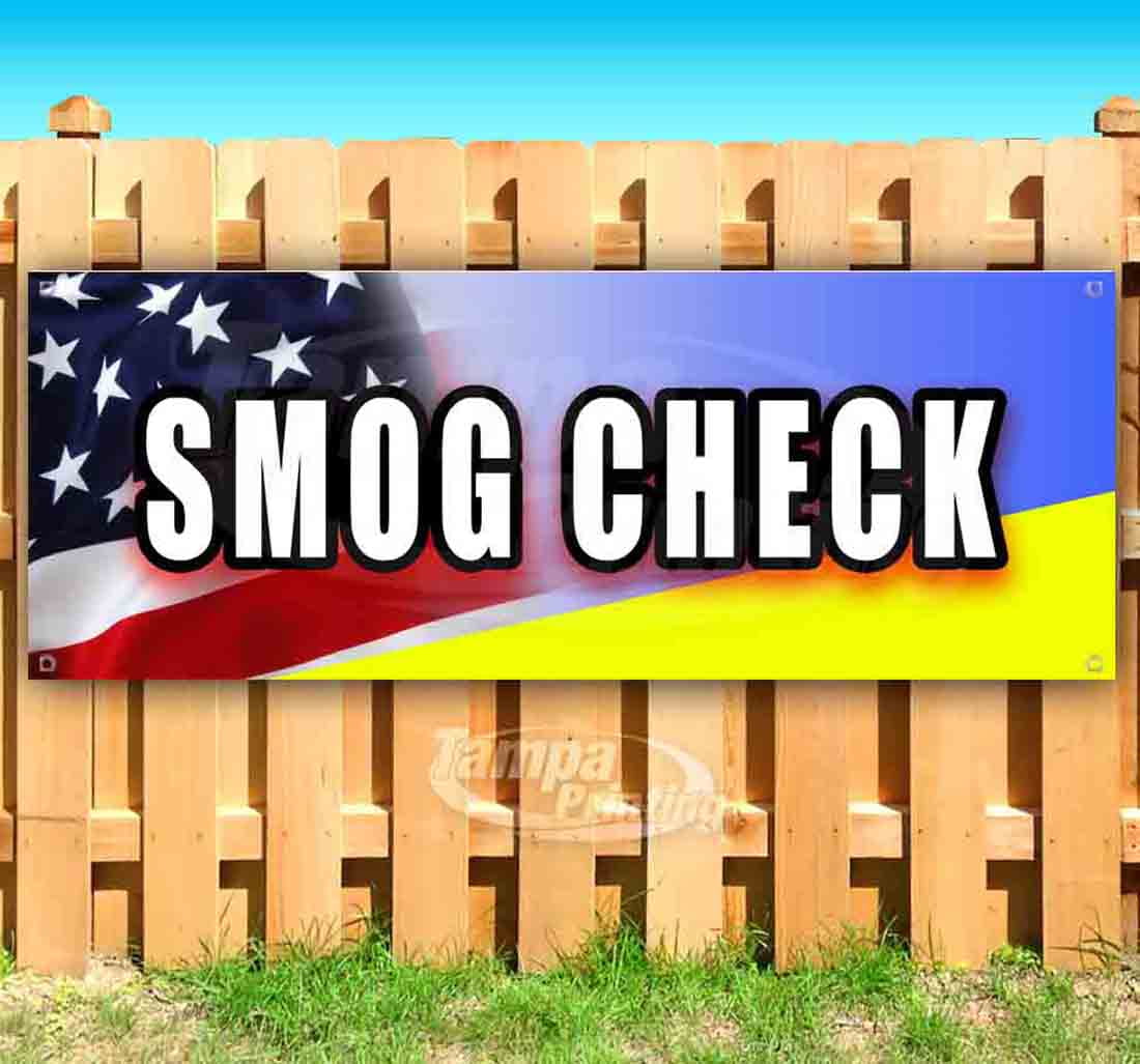 Smog Check 13 oz Vinyl Banner With Metal Grommets - Walmart.com