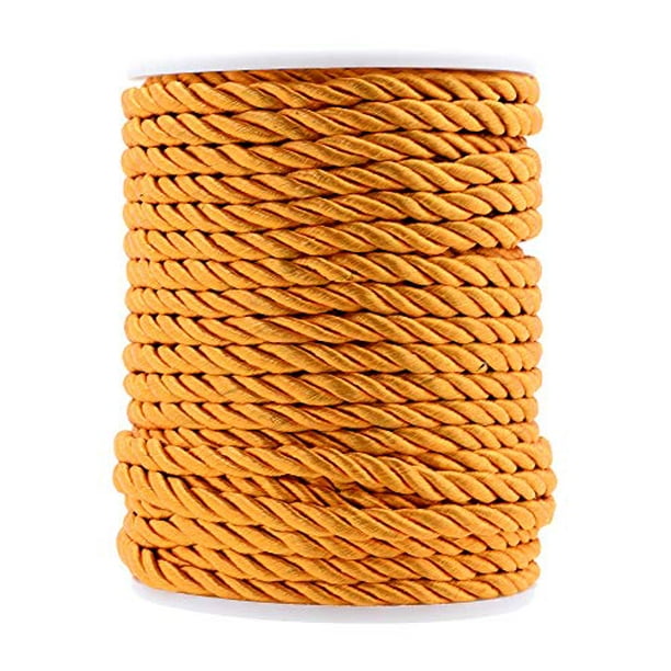 Mandala Crafts Rayon Twisted Cord Trim, Shiny Viscose Cording for Home ...