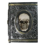 Gothic Skull Face With Scrollwork Book Shaped Decorative Trinket Box ...