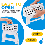 Home Folding Step Stool - Foot Stool with 9 inch Height - Holds up to ...