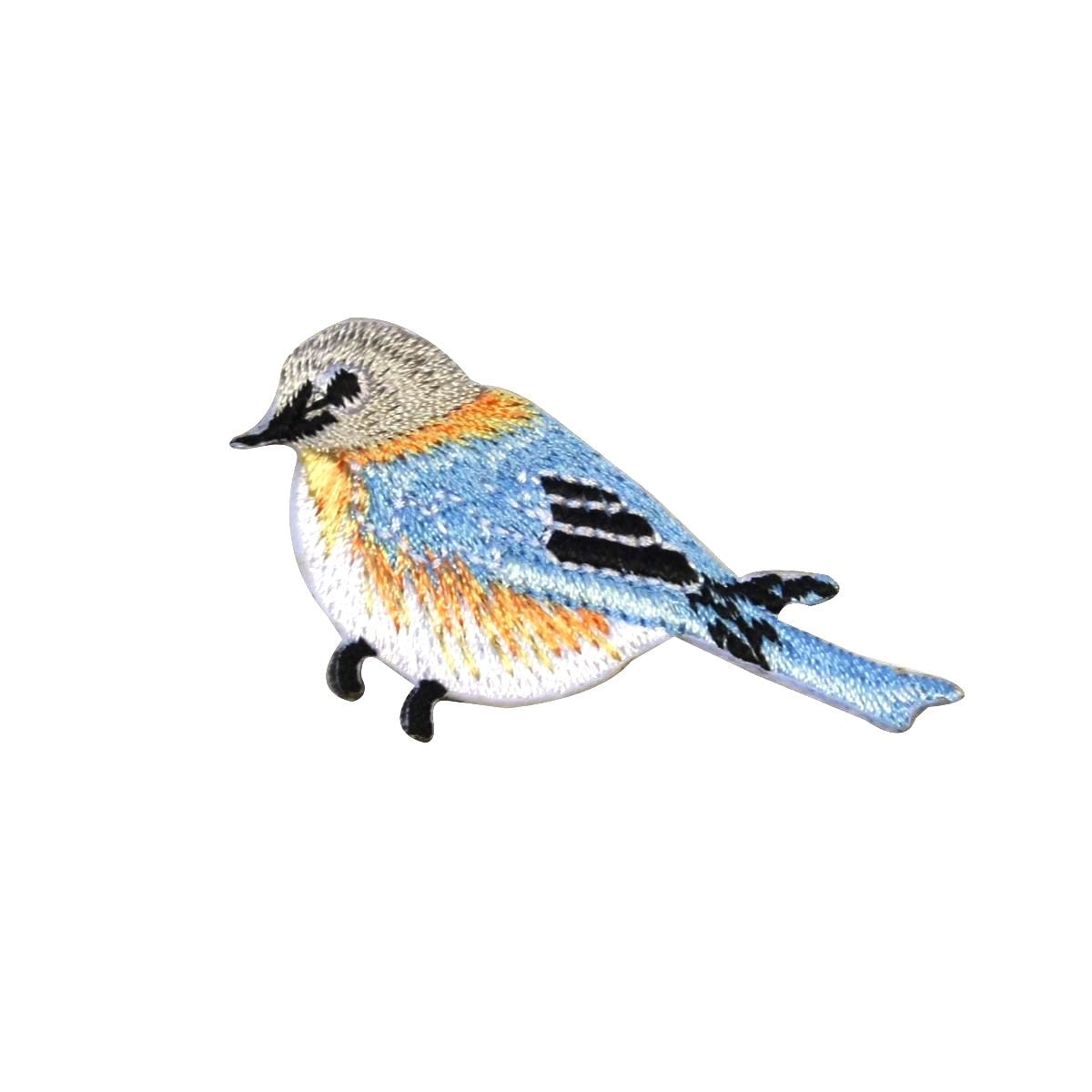 ID 0525B Sparrow Bird Patch Thrush Finch Perching Embroidered Iron-On ...