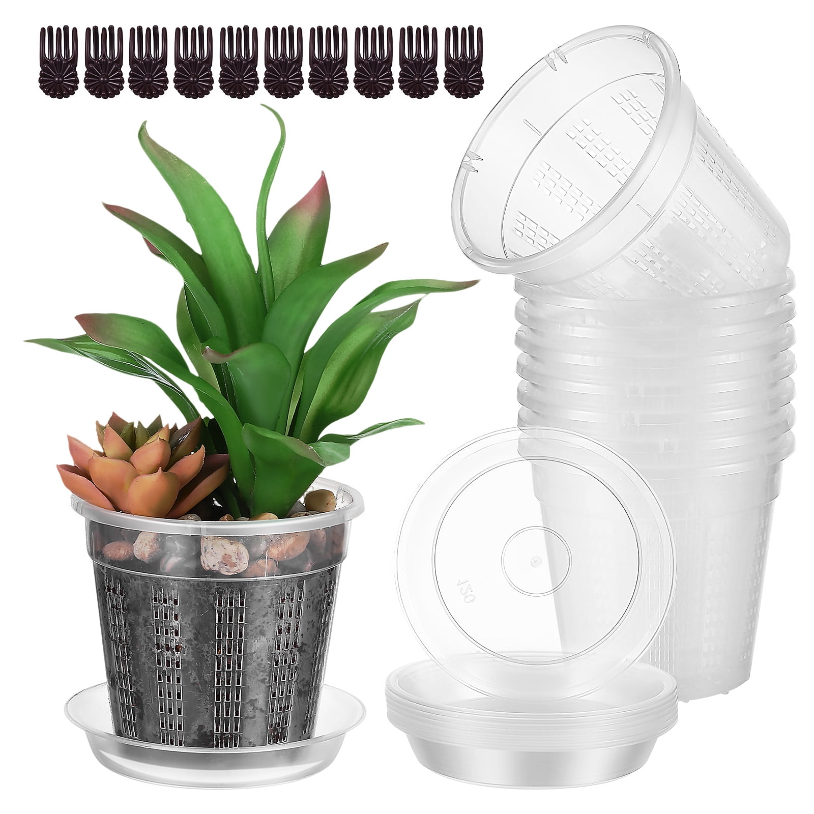 Click here for Miangastore 8 Pcs Orchid Pots With Holes Transpare... prices