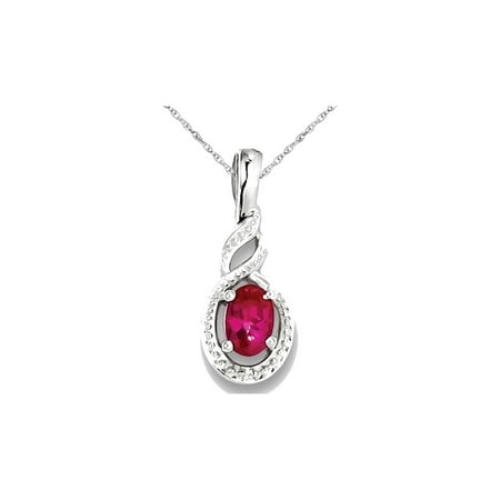 Gem And Harmony - 2/5 Carat (ctw) Lab Created Ruby Drop Infinity ...