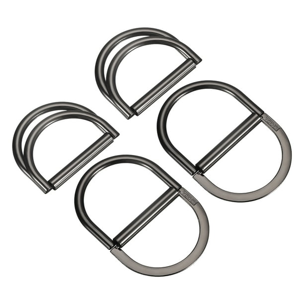 Double D Ring Buckles, 4pcs 40mm(1.57") Metal Adjustable D Rings, Dark ...