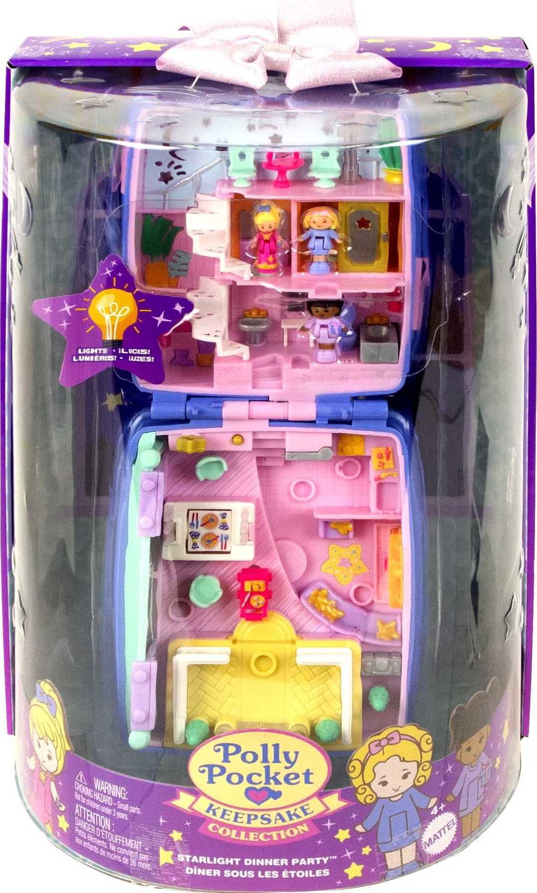 Polly Pocket Keepsake Collection Starlight Dinner Party Compact Playset ...