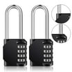 4-Digit Combination Lock, Outdoor Waterproof, Resettable for Gym ...