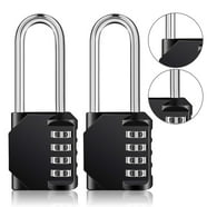 4-Digit Combination Lock, Outdoor Waterproof, Resettable for Gym ...
