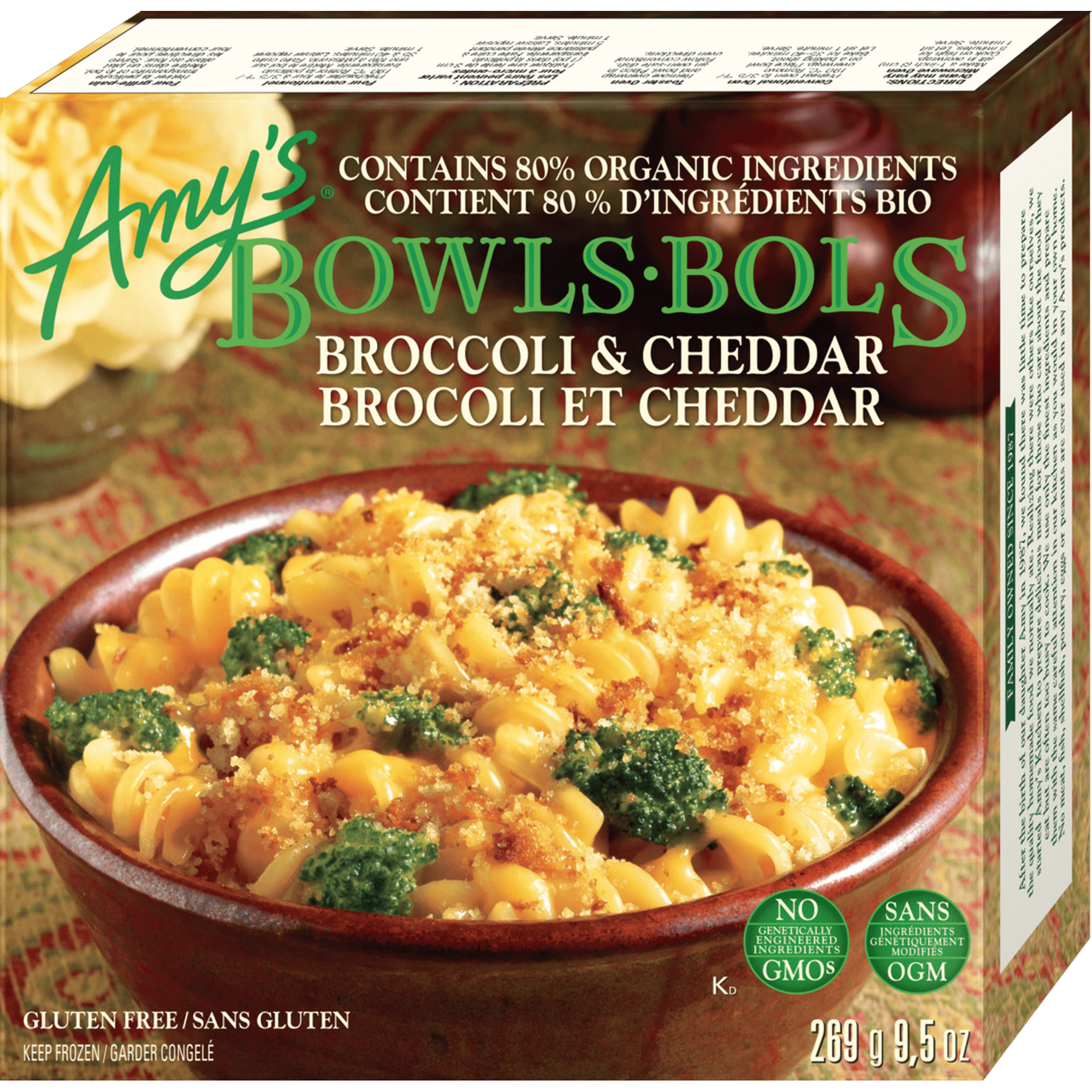 Click here for Amys Kitchen Broccoli & Cheddar Bake Bowl 269g prices
