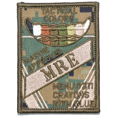 Tactical Color Crayons Marine Approved MRE - 2.5x3.5 Patch - Walmart.com