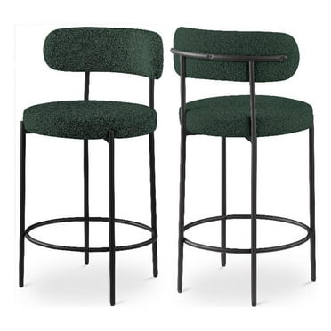 Free Shipping! Meridian Furniture Caleb Black Velvet Counter Stool (Set ...