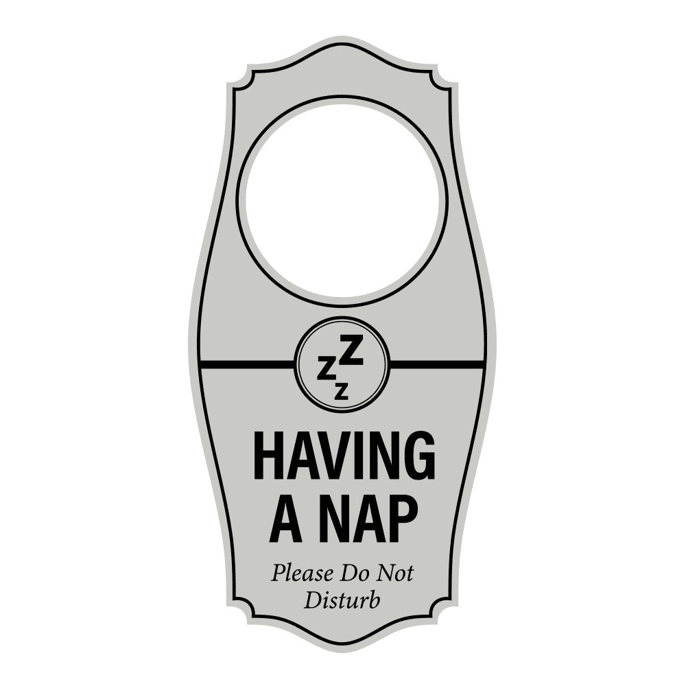 Signs ByLITA Having a Nap. Please Do Not Disturb Door Hanger - Light ...