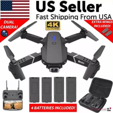 Myshle SMS Black Foldable Mini Drone with Adjustable 4K HD Camera for ...