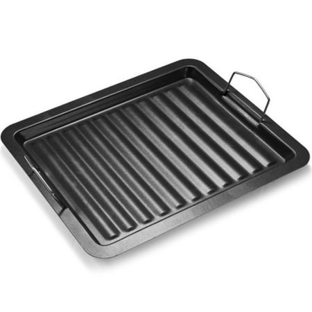 Non-Stick Grill Pan with Dual Handles Barbecue Frying Rectangle Griddle ...
