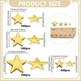 1200Pcs 4 Styles Aluminum Hotfix Iron On Star Studs Flat Back Star ...