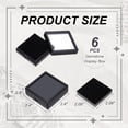 6Pcs Gemstone Display Box, 2.4x2.4x0.8inch Acrylic Small Diamond Cases ...