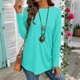 Long Sleeve Shirts for Women Casual Tops Loose Tshirts Fashion 2025 ...