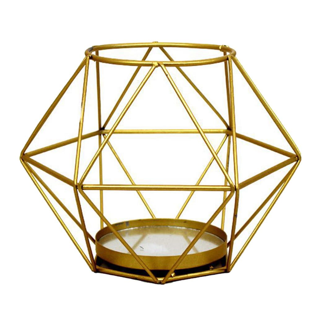 Metal Tea Light Candle Geometric Metal Wire Tea Light Candle Holder ...