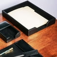 Black Bonded Leather Letter Tray - Walmart.com