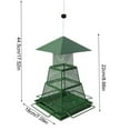 Blaxill Outdoor Hanging Bird Feeder Iron Multi Layer Green | Garden ...
