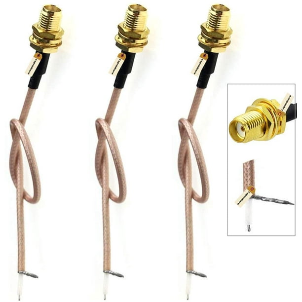 SMA-Female to PCB Solder Pigtail Antenna Extension Cable- RG316 Coaxial ...