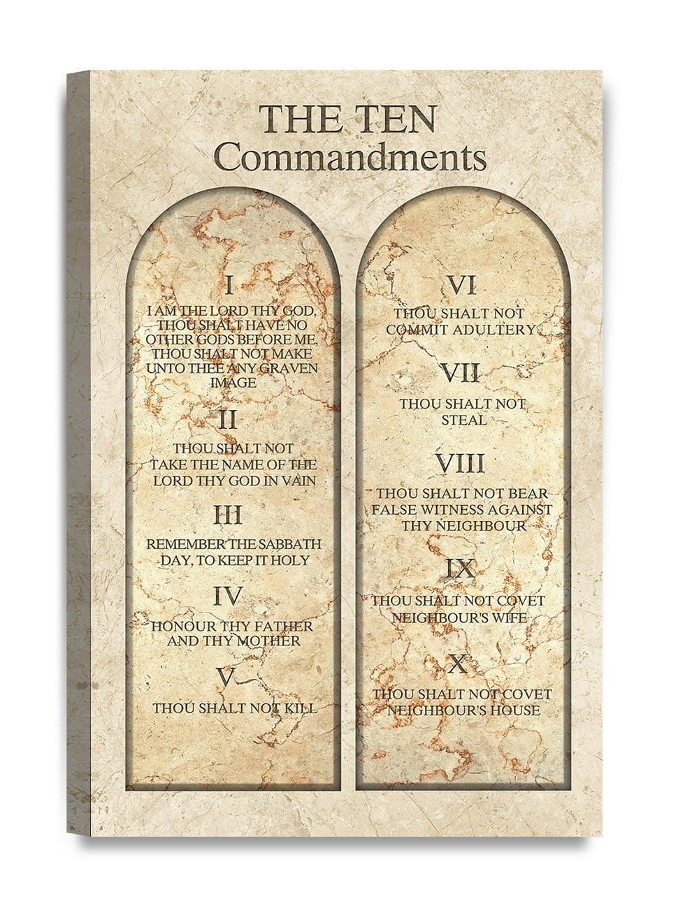 DECORARTS - The Ten Commandments Wall Decor (Catholic Church version ...