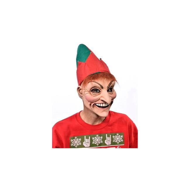 Speedy The Elf Latex Costume Face Mask Christmas Santa's Helper Adult ...