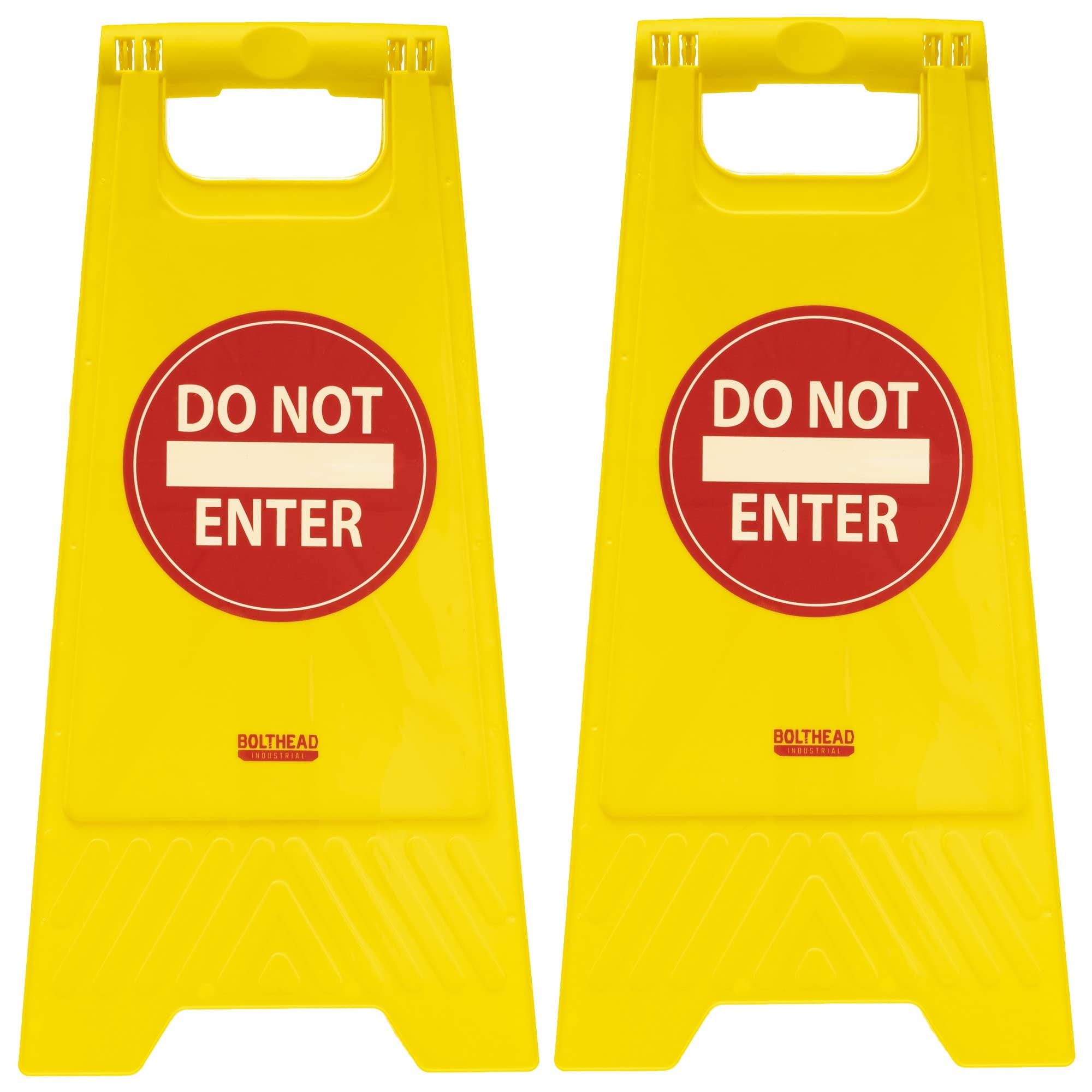 2-Pack of Do Not Enter Floor Signs, Double-Sided, Portable, Block Off ...