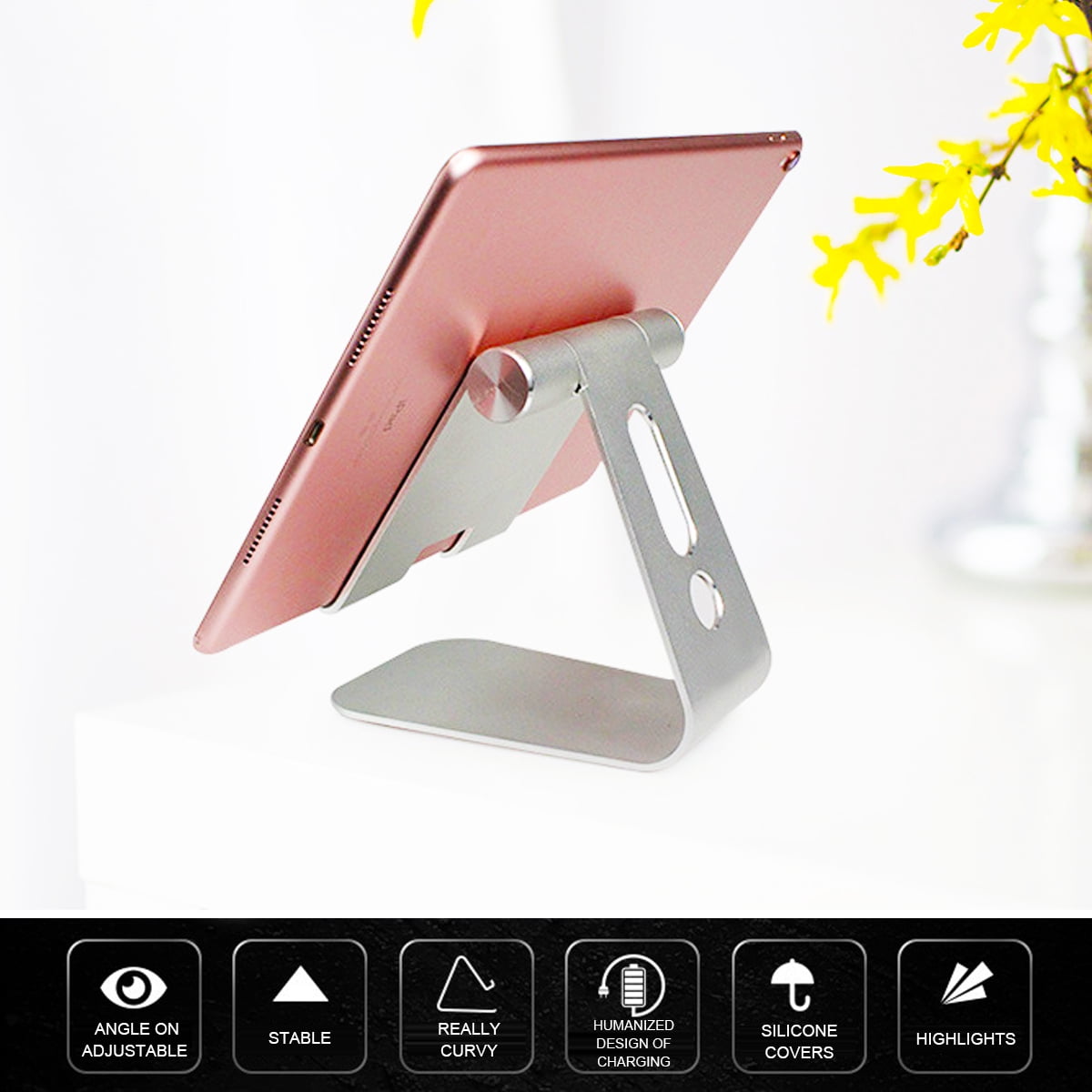 Adjustable A4 Phone and Tablet Stand, Aluminum Desktop Phone Holder ...
