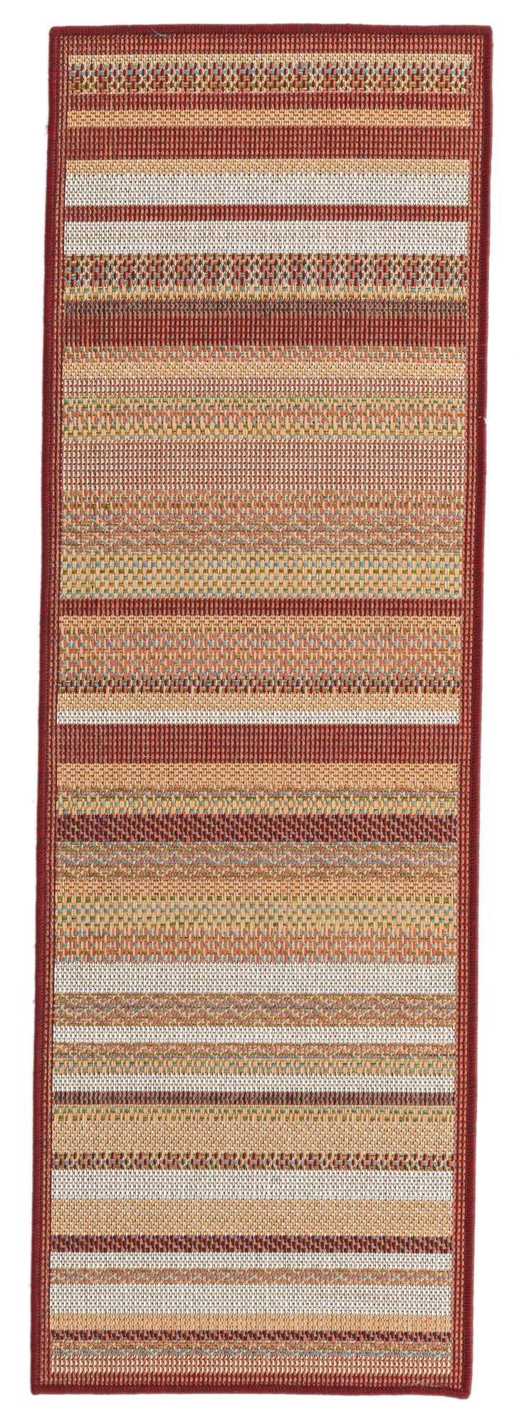 Rugs.com Baja Outdoor Collection Rug – 4 Ft Runner Burgundy Medium Rug ...