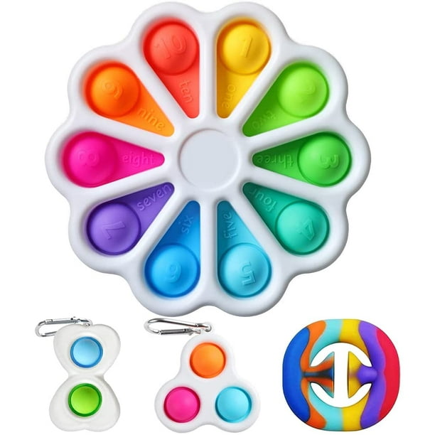 Flower Fidget Toy Pack, Bubble Sensory Simple Fidget Dimple Toy,Simple ...