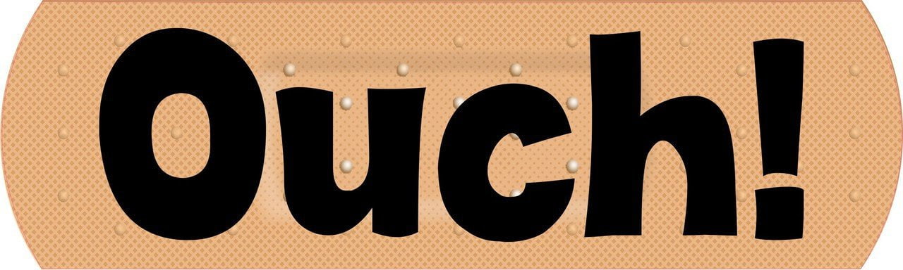 10in x 3in Ouch! Bumper Stickers Vinyl Decals Sticker Decal - Walmart.com