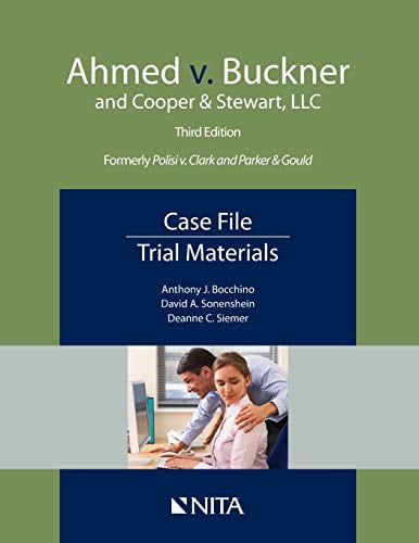 Pre-Owned Ahmed v. Buckner and Cooper & Stewart, LLC: Case File, Trial ...