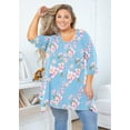SHOWMALL Plus Size Clothes for Women 3/4 Sleeve Blouse Swing Tunic ...
