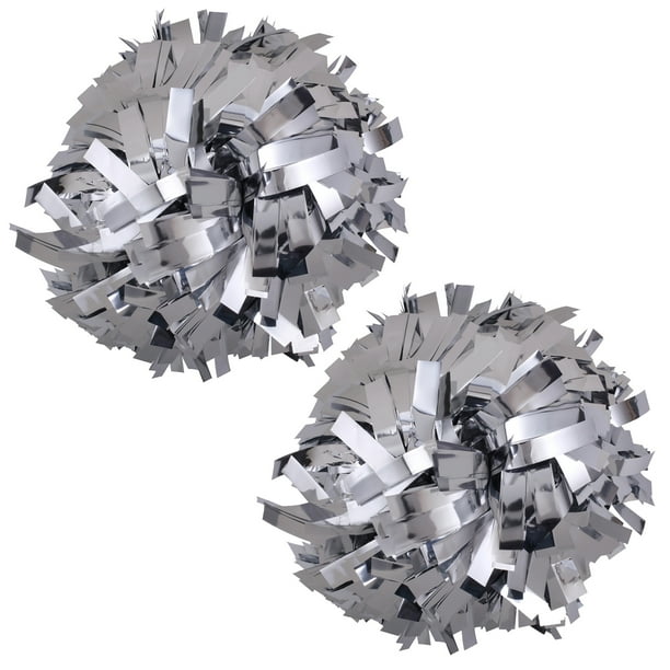 Metallic Cheer Pom Poms Cheerleading Cheerleader Gear 2 pieces one pair ...