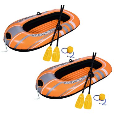 Intex Explorer 300 Compact Inflatable Fishing 3 Person Raft Boat with ...