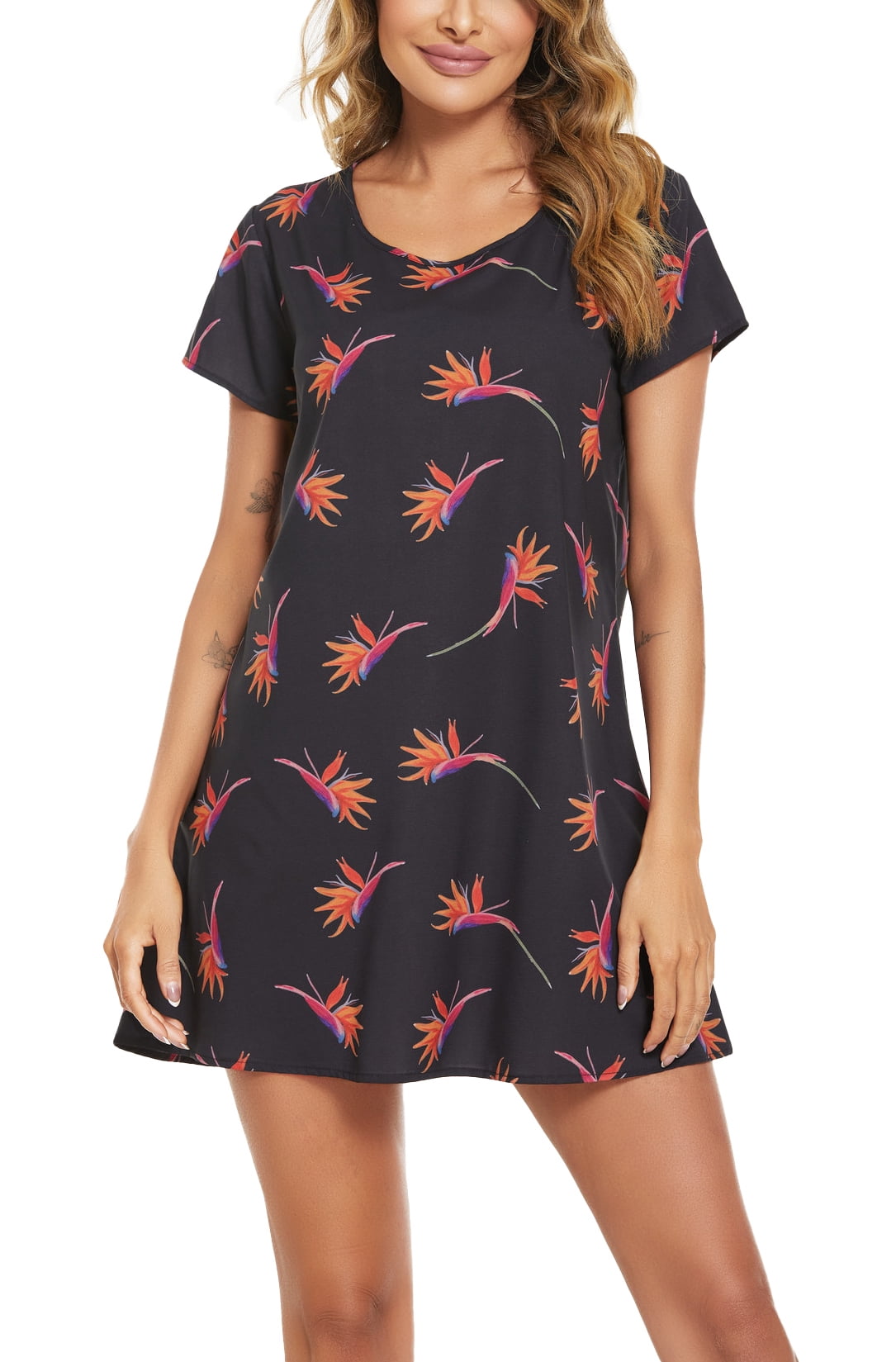 Richie House Night Shirts Women Nightgowns Sexy Sleep Shirts Sleepwear ...