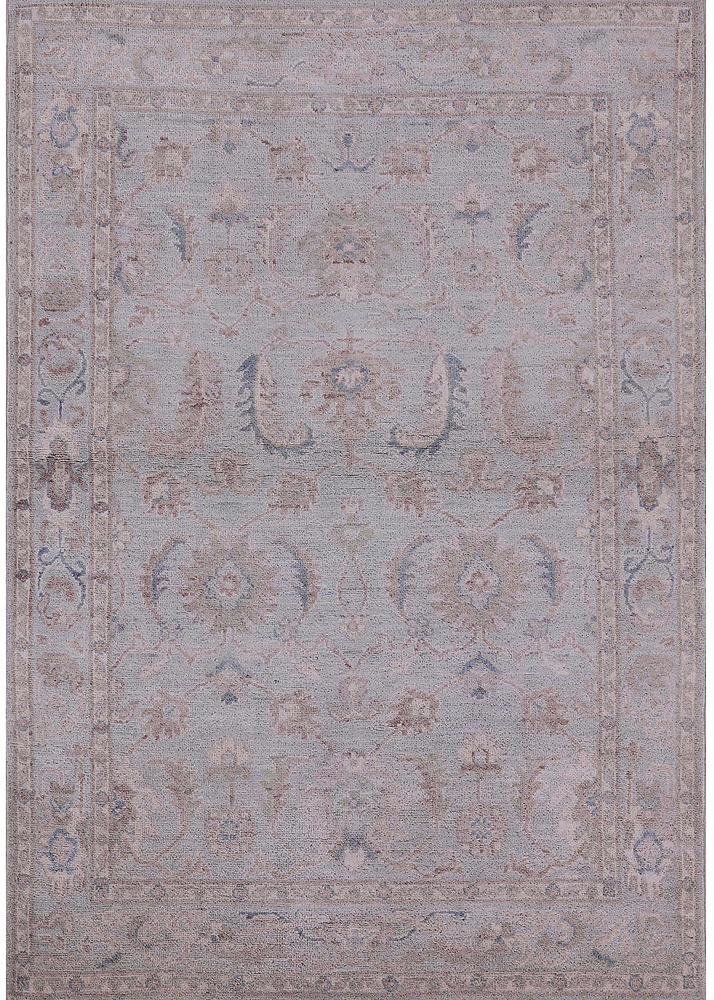 Ahgly Company Indoor Rectangle Mid-Century Modern Silver Pink Oriental ...