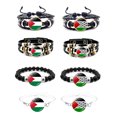 Fashion Palestine Flag for Men Women Multi-layer Woven Braided Leather ...