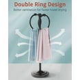 18" Hand Towel Holder Stand Matte Black Stainless Steel Free Standing ...