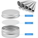Sopito Aluminum Tin Cans, 24pcs 1/2oz Metal Round Containers Screw Lid ...
