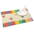 SUNOLIFE Rainbow Placemats Set of 4,Colorful Kids Birthday Table Mats ...