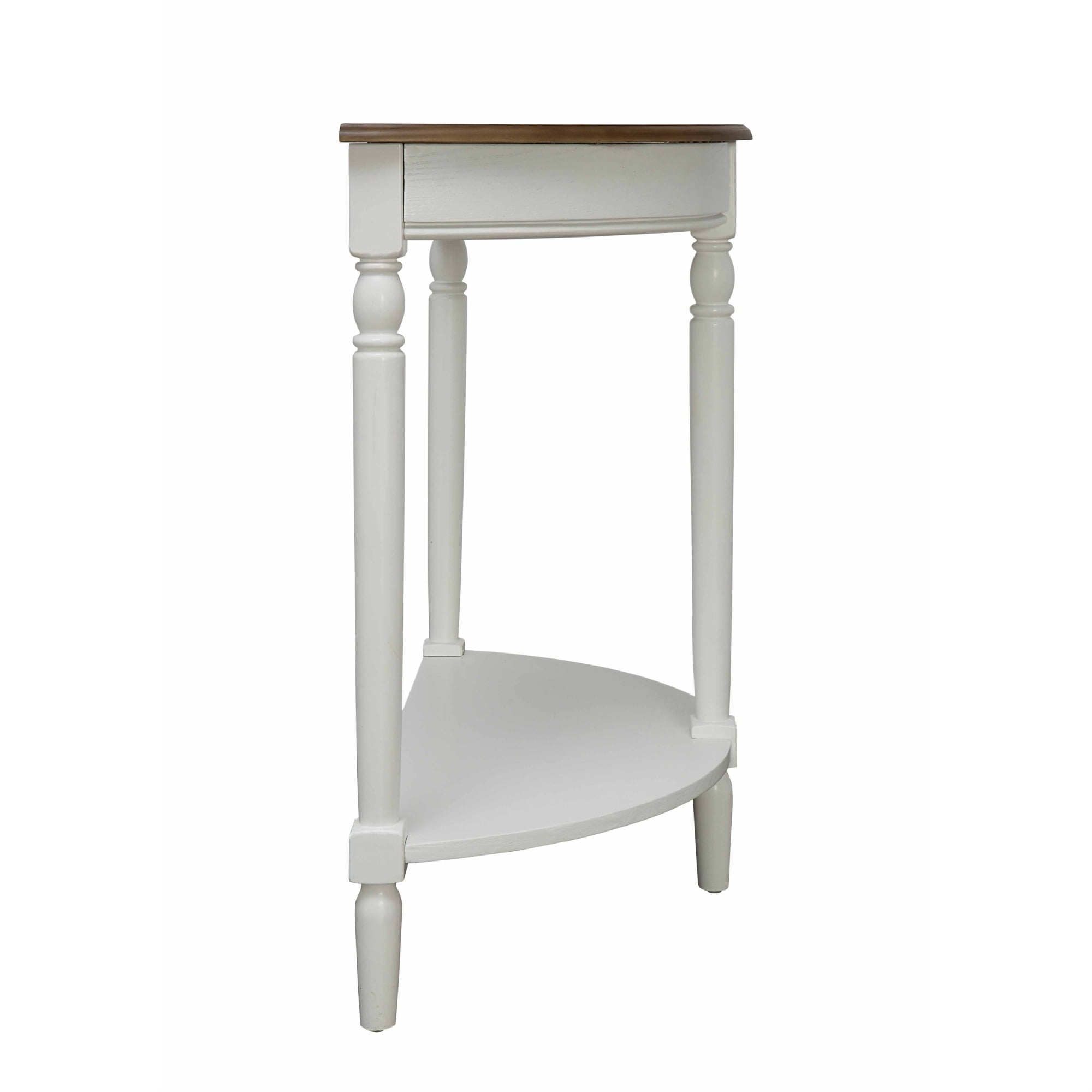 Ergode French Country Half-Round Entryway Table with Shelf - Walmart.com