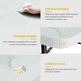 Dextrus Rattan Texture Folding Picnic Table, 6FT Outdoor Table with ...