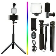 Bower Ultimate Vlogger Pro Kit with Smartphone Rig, HD Microphone, 50 ...