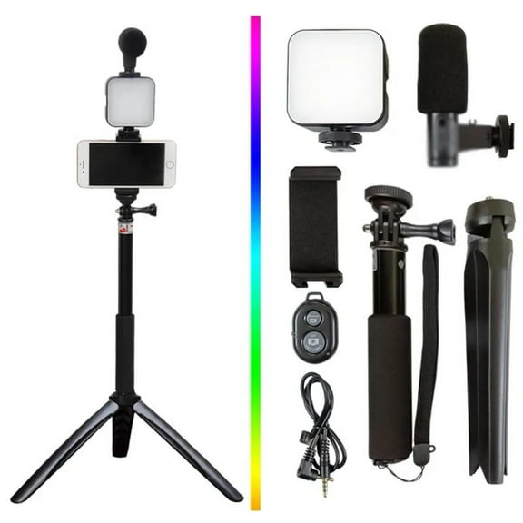 Overhead Phone Mount Arm Holder w/LED Light Flexible Stand for Video ...