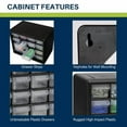 16-Drawer Plastic Storage Cabinet | 10-1/2 x 6-1/2 x 8-1/2 Inch | Black ...