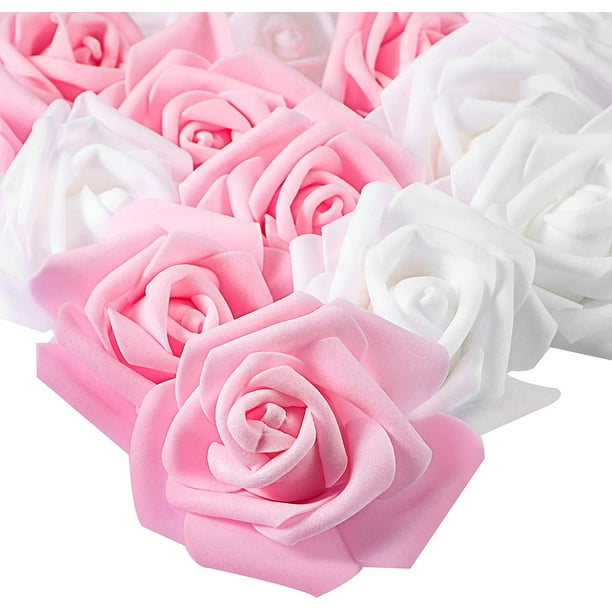 140 Pieces Artificial Stemless Rose Flower Heads, 3 Inches Artificial ...