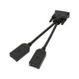 StarTech 8in LFH 59 Male to Dual Female DisplayPort DMS 59 Cable ...