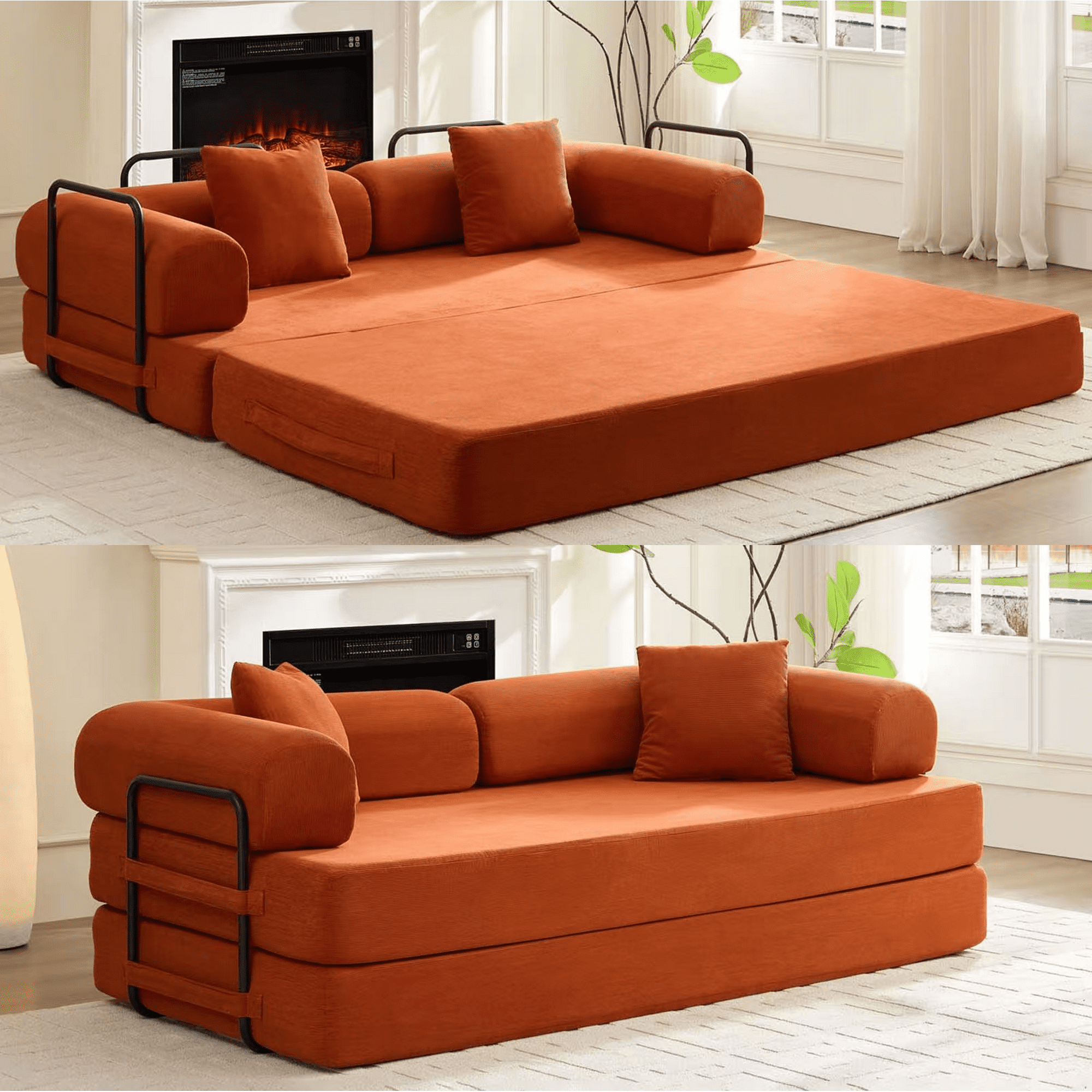 Click here for Puremind 78.7W Convertible Folding Sofa Bed  Futon... prices