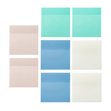 50Sheet/8 Set Translucent Sticky Notes Removable Page Marking Notepad ...
